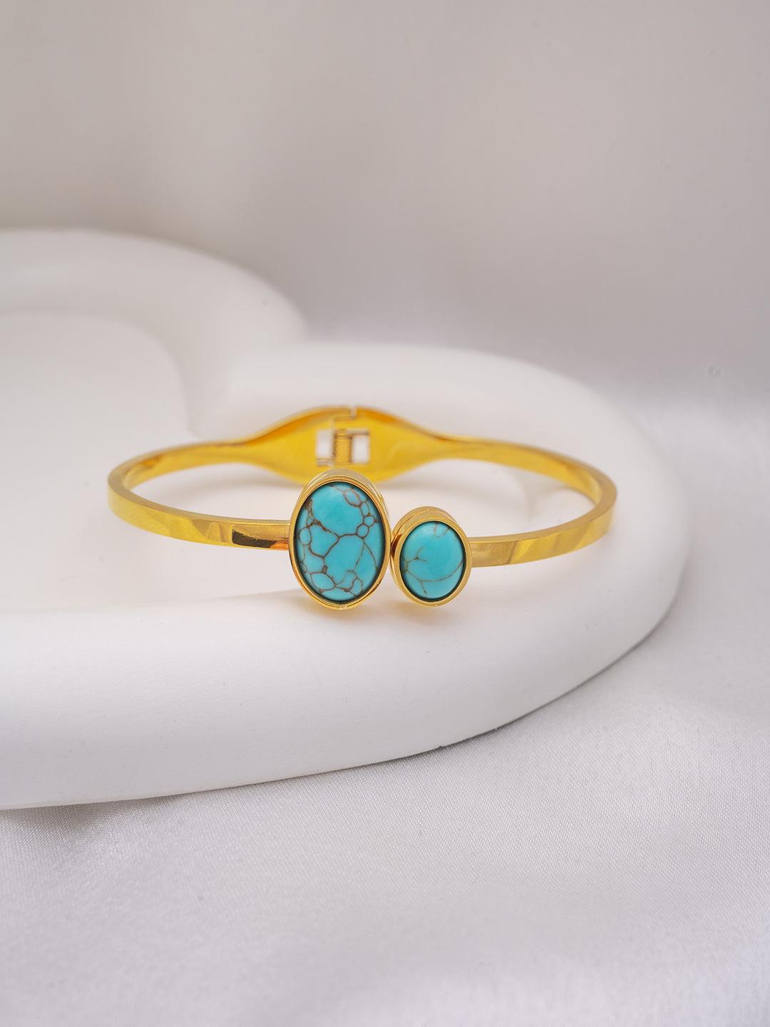 Elegant Turquoise Oval Bracelet | Perfectly Average Jewellery