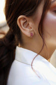 Radiant Pink Studded Huggies: Bestselling Jewelry for Chic Glamour